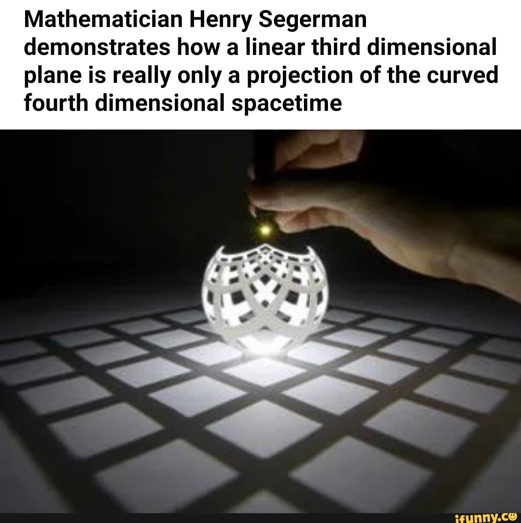Mathematician Henry Segerman demonstrates how a linear third ...