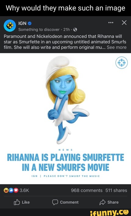Smurfette memes. Best Collection of funny Smurfette pictures on iFunny