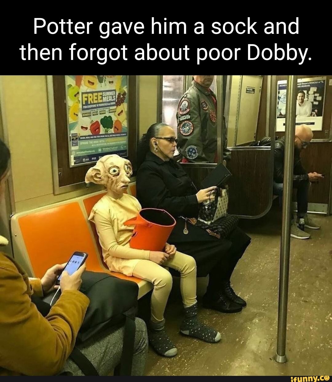 Potter gave him a sock and then forgot about poor Dobby. I I I - iFunny