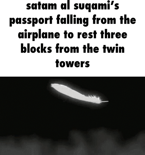 Satam al suqami's passport falling from the airplane to rest three ...