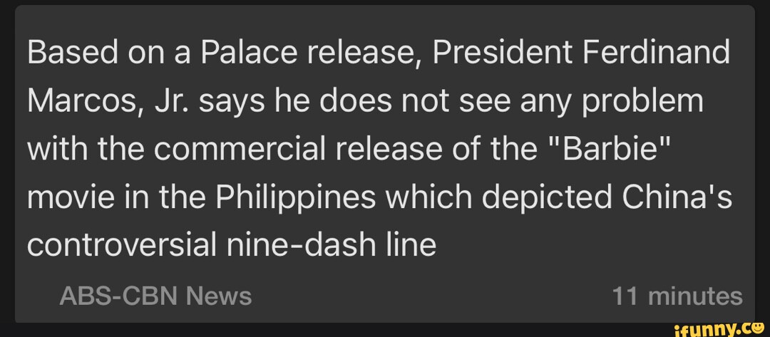 Based on a Palace release, President Ferdinand Marcos, Jr. says he does ...