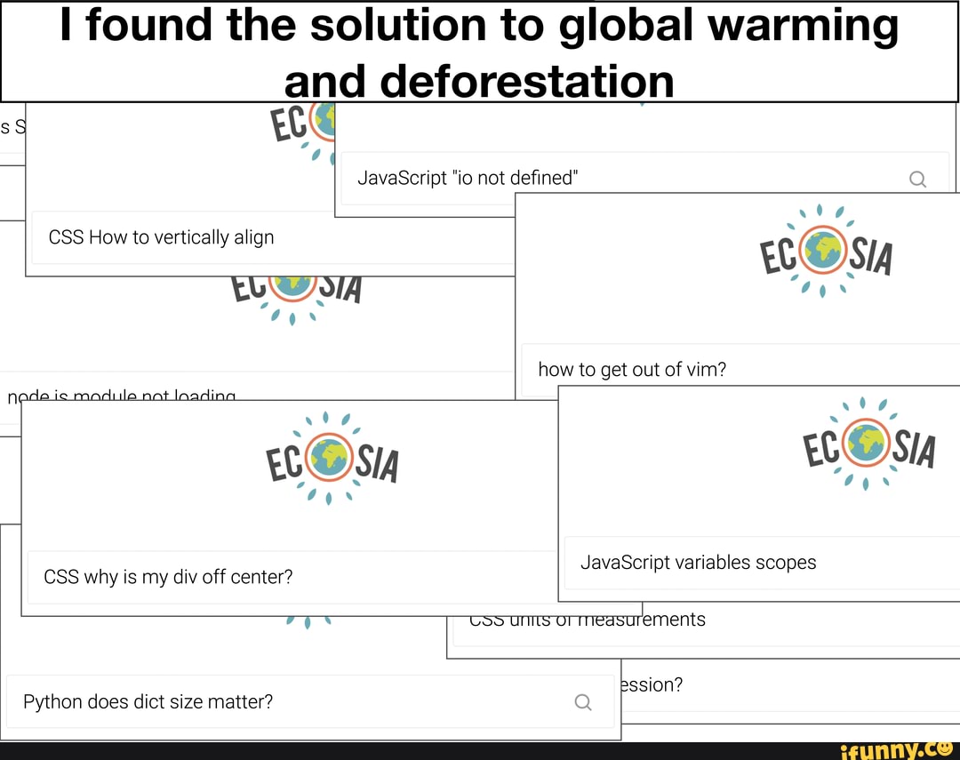 I found the solution to global warming ªnd deforestation Q ªssion ...