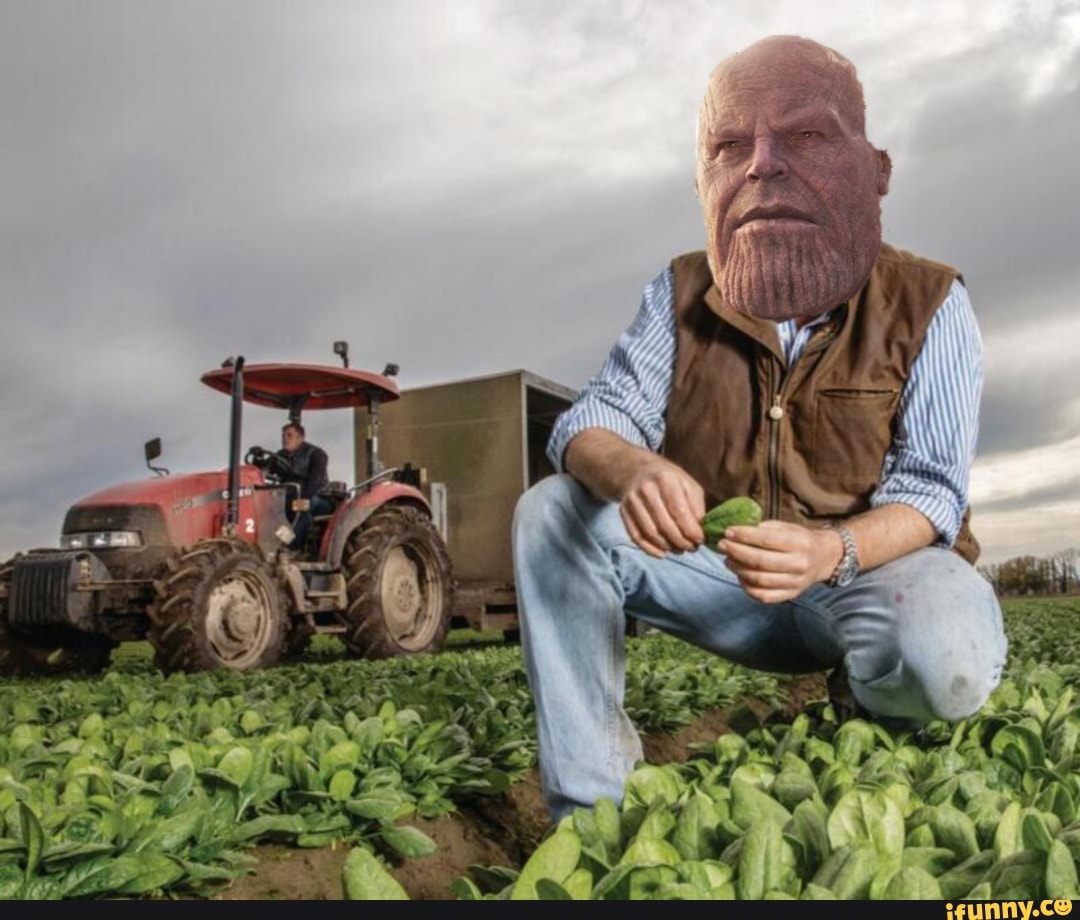 Farmerthanos memes. Best Collection of funny Farmerthanos pictures on ...