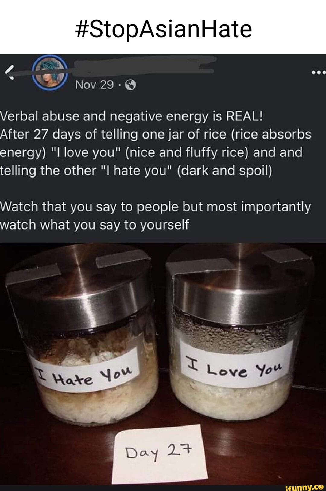 #StopAsianHate Nov 29-@ Verbal abuse and negative energy is REAL! After ...