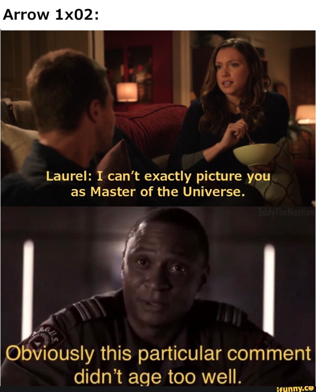 Arrow 1x02: Laurel: I can’t exactly picture you as Master of the ...