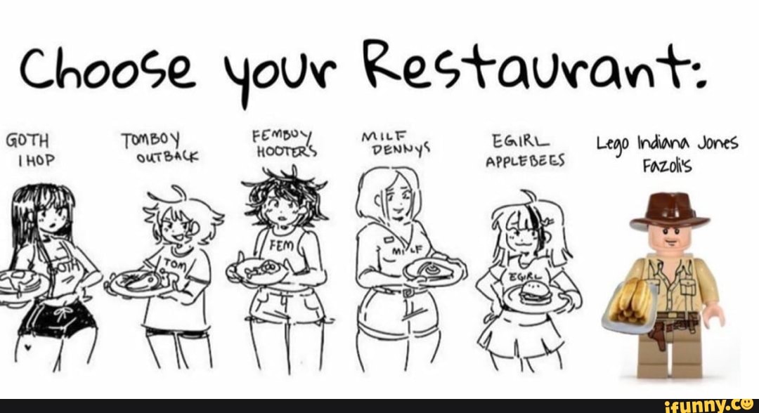 ChooSe your Restaurant: TOMBOY HOOTERS EQiRL Leap Indiana Jones APPLE ...