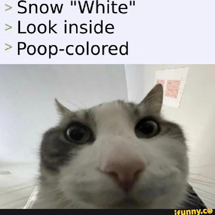 Snow "White" -Look inside Poop-colored - iFunny