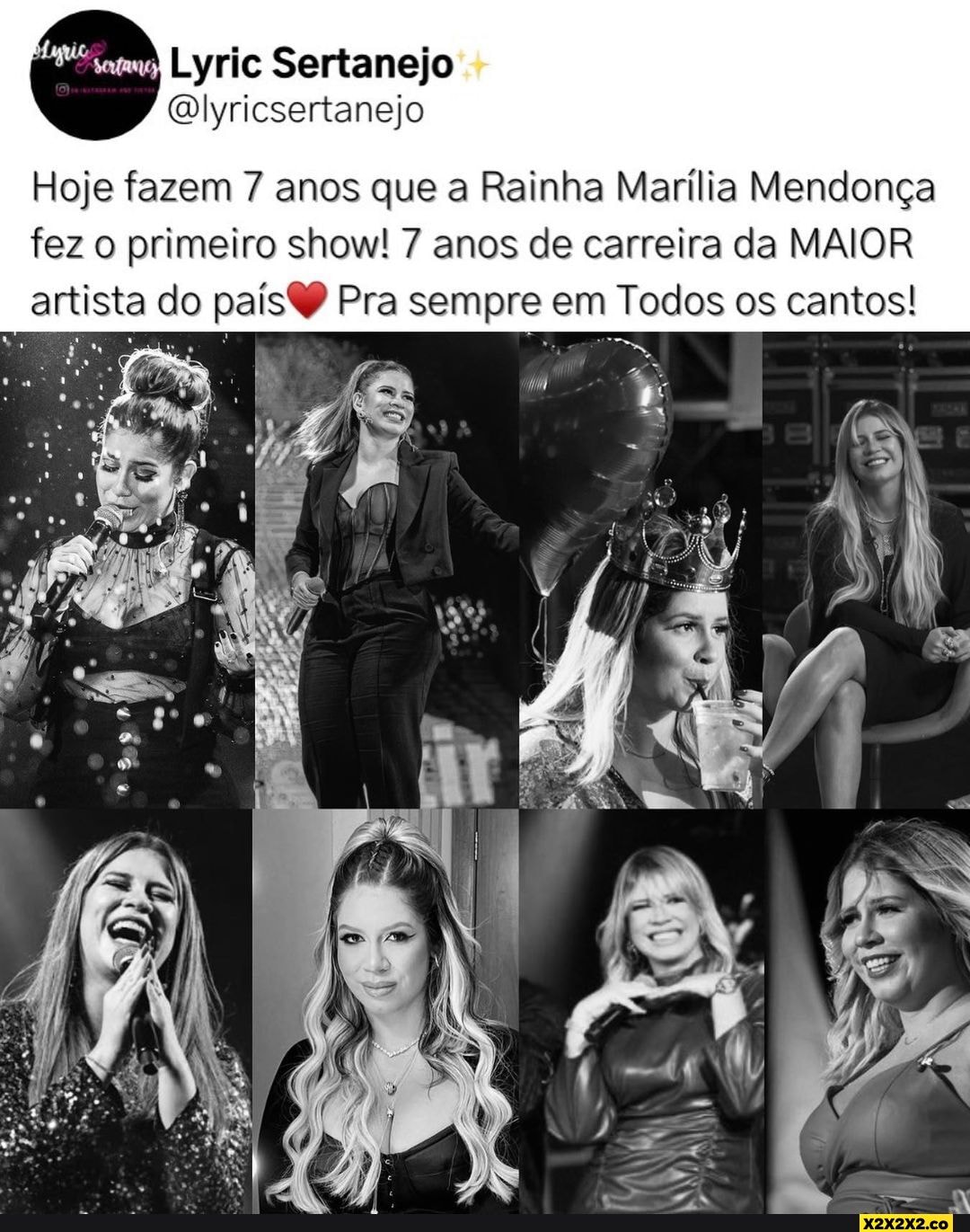 Hoje fazem anos que a Rainha Marília Mendonça fez o primeiro show! 7 ...