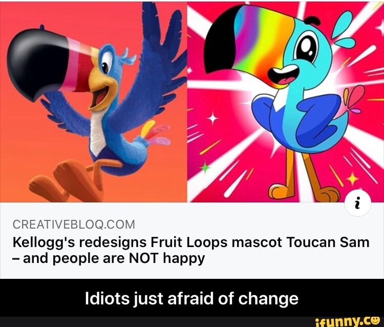 CREATIVEBLOQ.COM Kellogg's redesigns Fruit Loops mascot Toucan Sam and ...