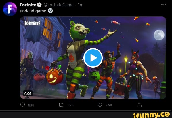 Fortnite@ @Fort undead game - iFunny