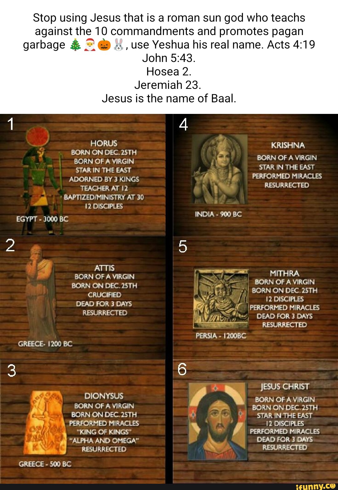 2 Stop using Jesus that is a roman sun god who teachs against the 10 ...