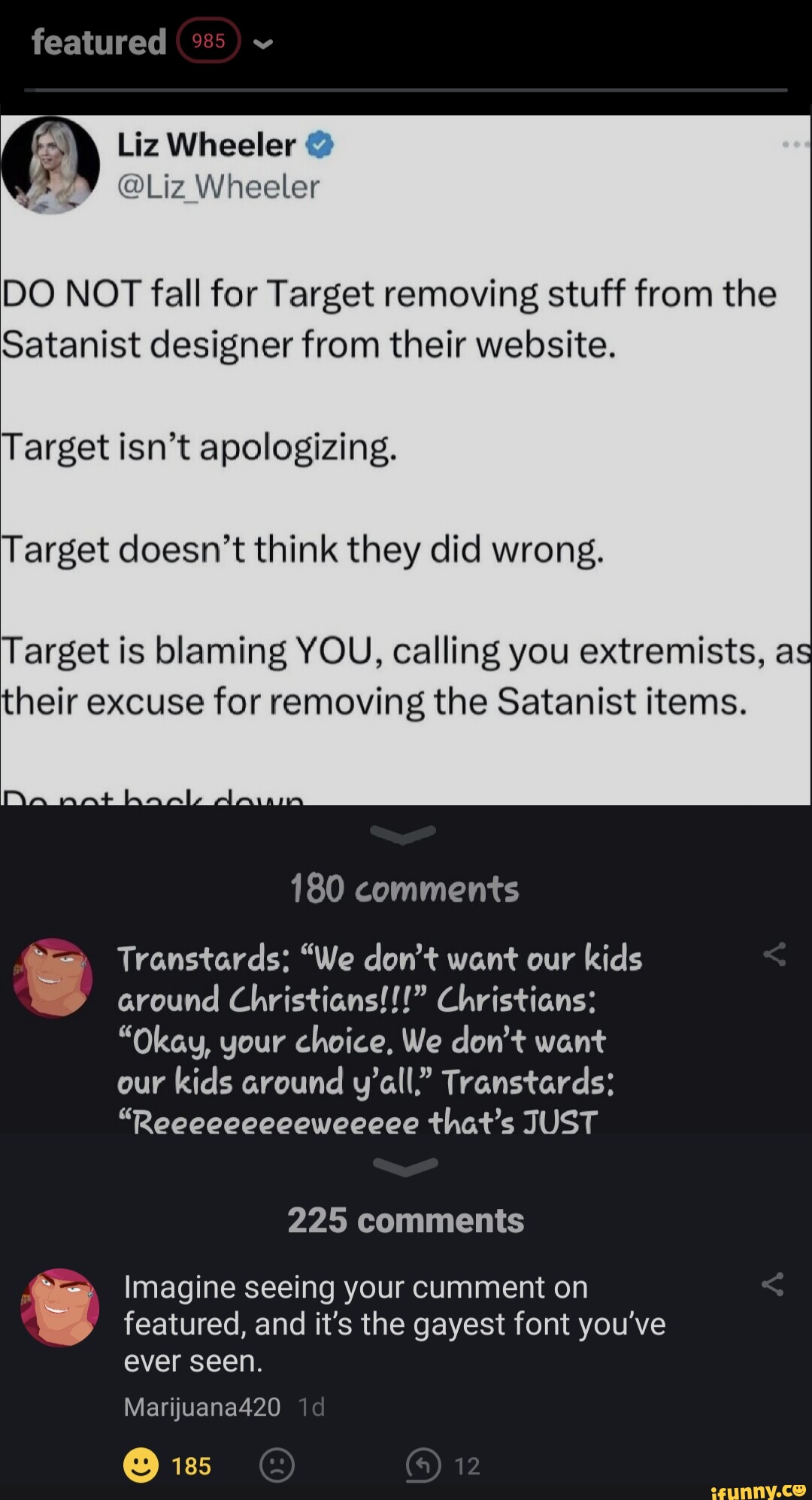 Featured q) Liz Wheeler @Liz Wheeler DO NOT fall for Target removing ...