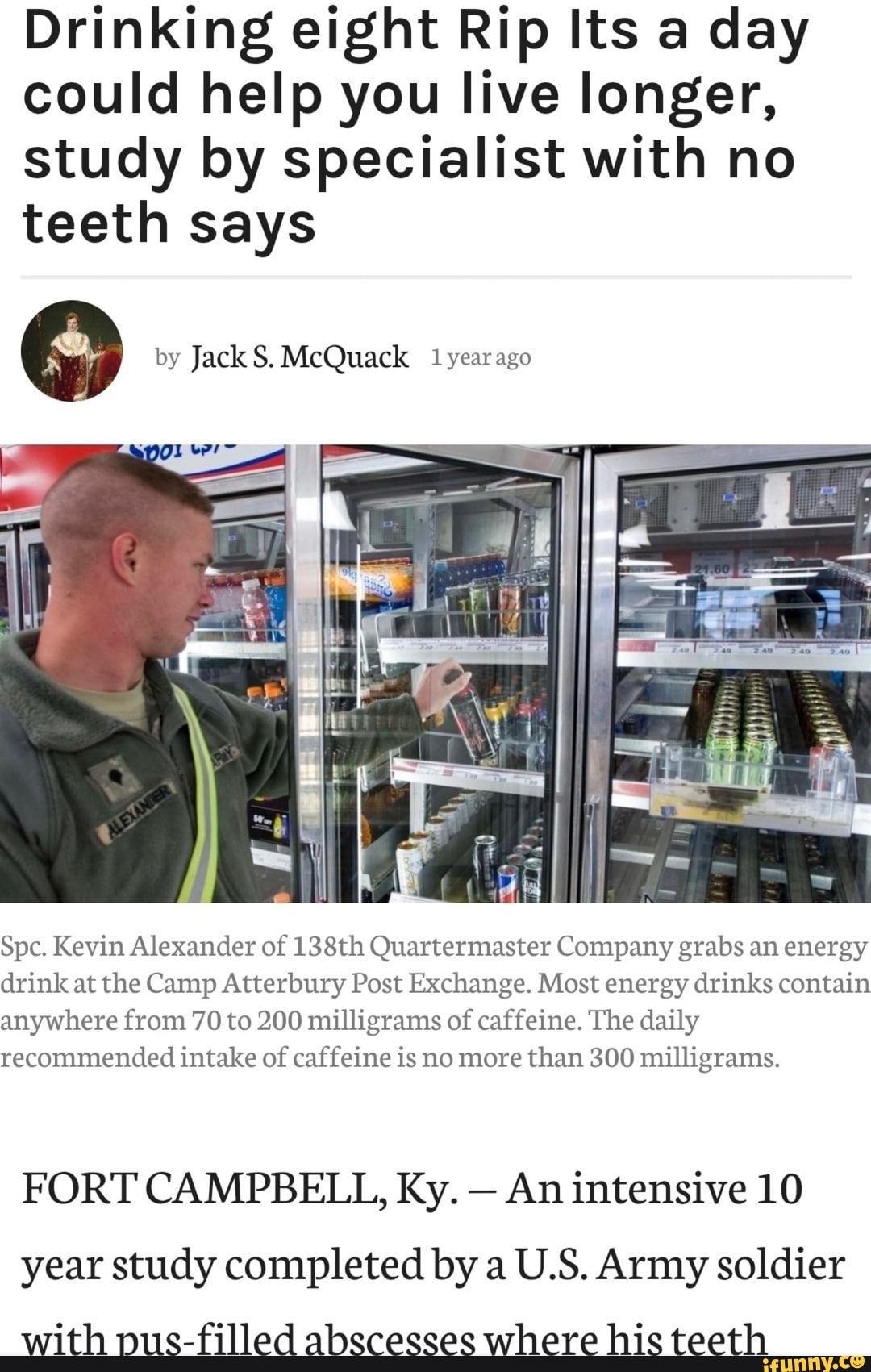 Drinking eight Rip Its a day could help you live longer, study by ...