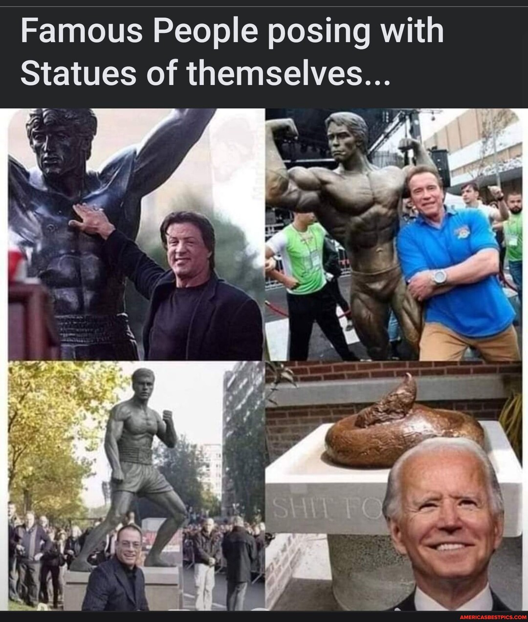 Famous People posing with Statues of themselves... I wy - America’s ...