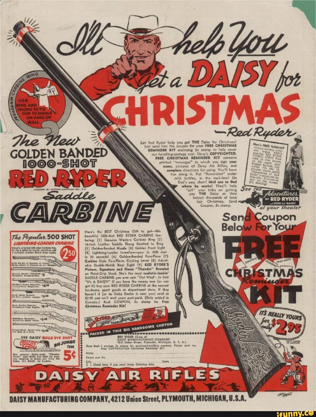 DAISY HRISTMAS Let Red Ryder help you get THE Dalsy for Ch Just send ...