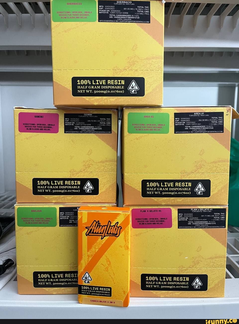 100% LIVE RESIN HALF GRAM DISPOSABLE Ay SHERBACTO WT. 100% LIVE RESIN A ...