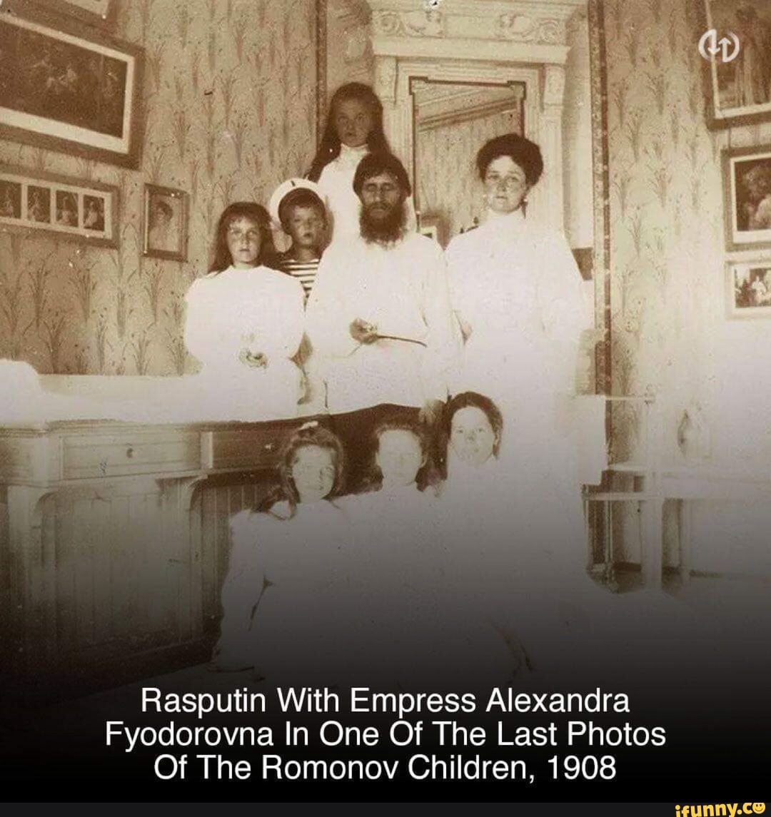 Rasputin With Empress Alexandra Fyodorovna In One Of The Last Photos Of ...