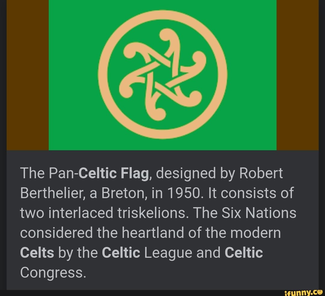 The Pan-Celtic Flag, designed by Robert Berthelier, a Breton, in 1950 ...