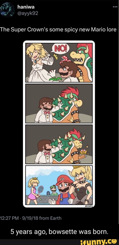 The Super Crown's some spicy new Mario lore PM - from Earth 5 years ago ...