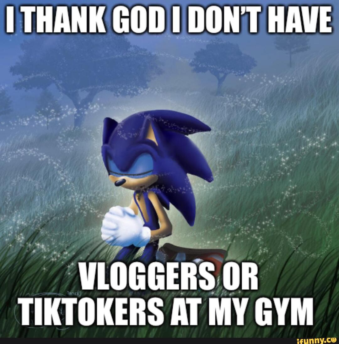 THANK GOD DONT HAVE VLOGGERS OR TIKTOKERS AT MY GYM - iFunny