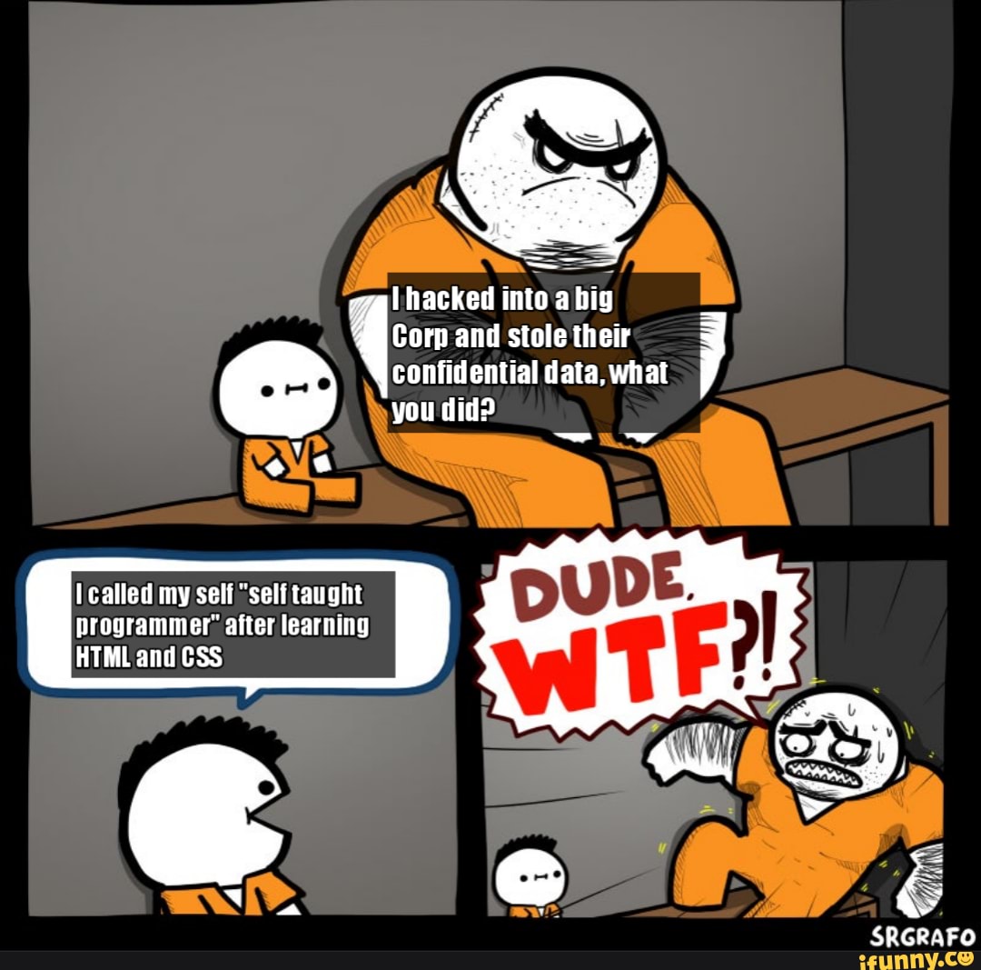 Called My Self Self Taught Programmer Aiter Learning Html And Css Ifunny
