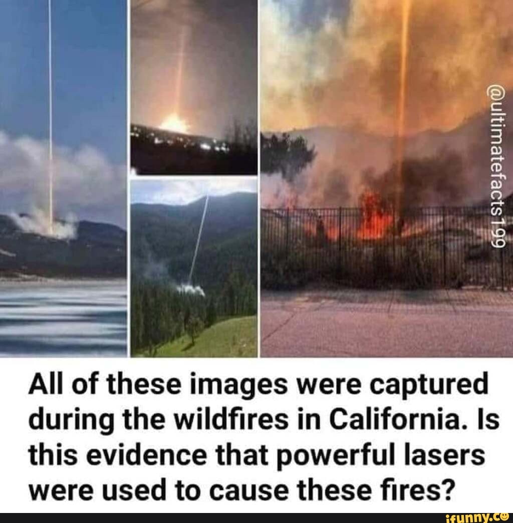 All of these images were captured during the wildfires in California ...