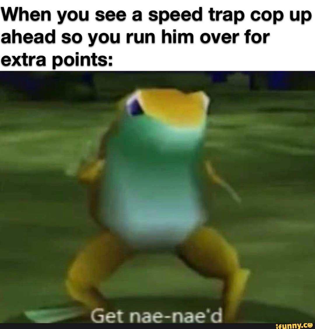 When you see a speed trap cop up ahead so you run him over for extra ...