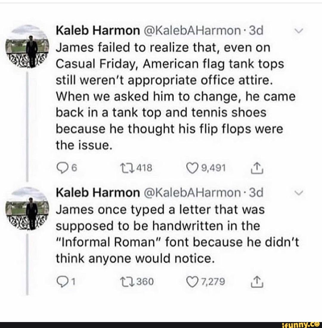 Kaleb Harmon @KalebAHarmon: James failed to realize that, even on ...