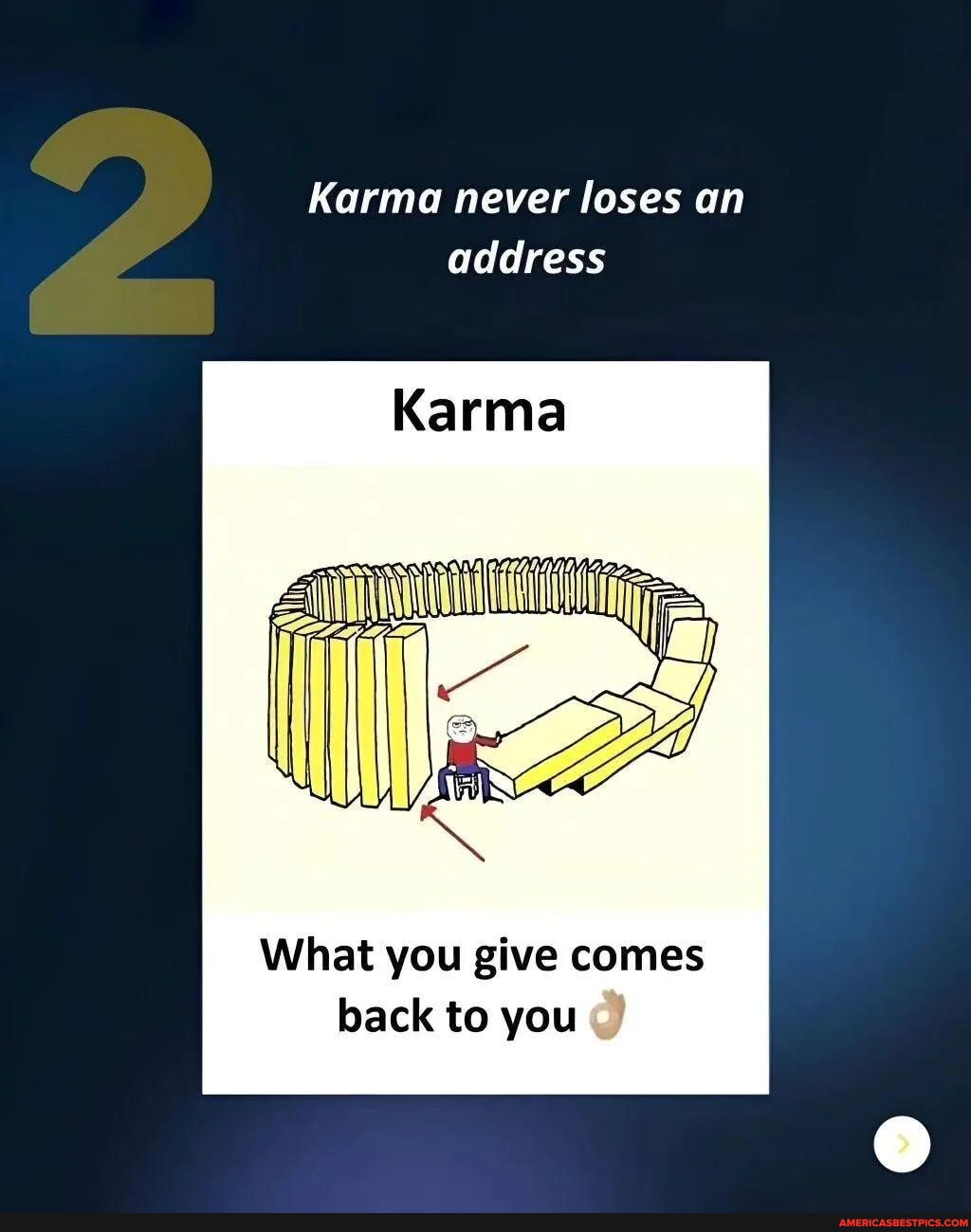 Swipe left to read Share with your friends 📲 - Karma never loses an ...