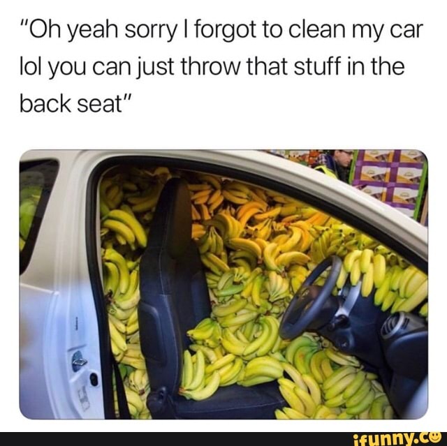 ”Oh yeah sorry I forgot to clean my car IoI you can just throw that ...