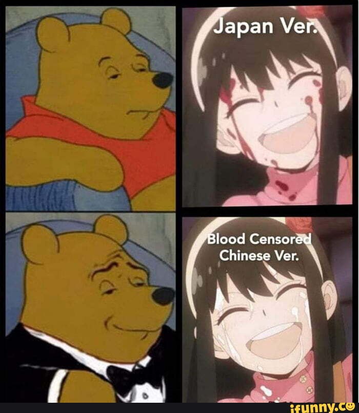 Japan Ver. Blood Censored Chinese Ver. - iFunny
