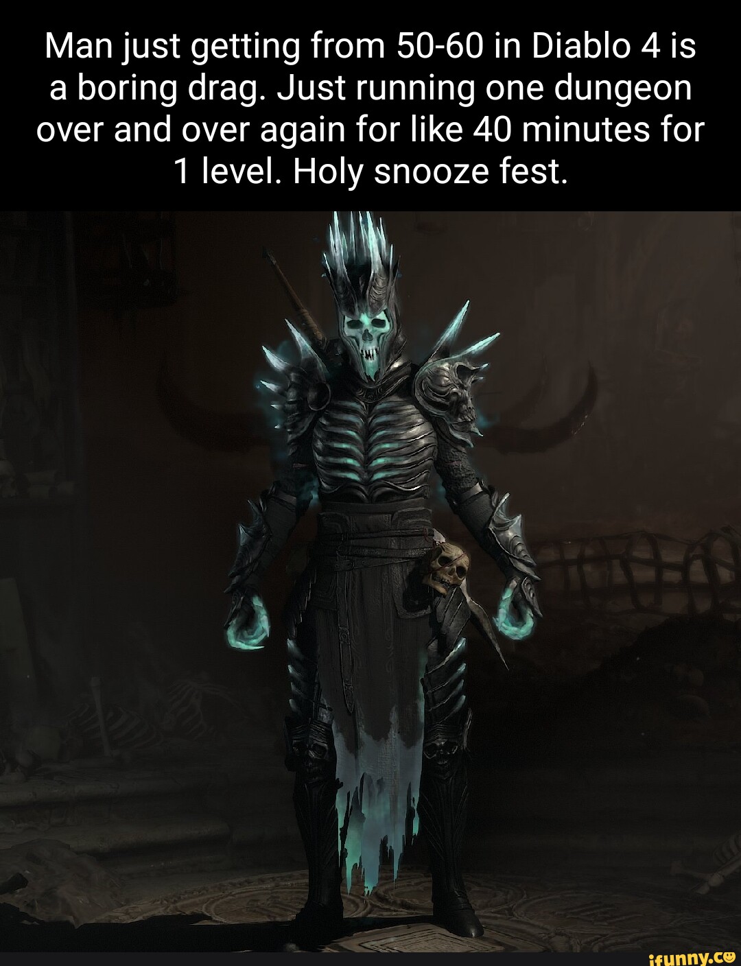 Man just getting from 50-60 in Diablo 4 is a boring drag. Just running ...