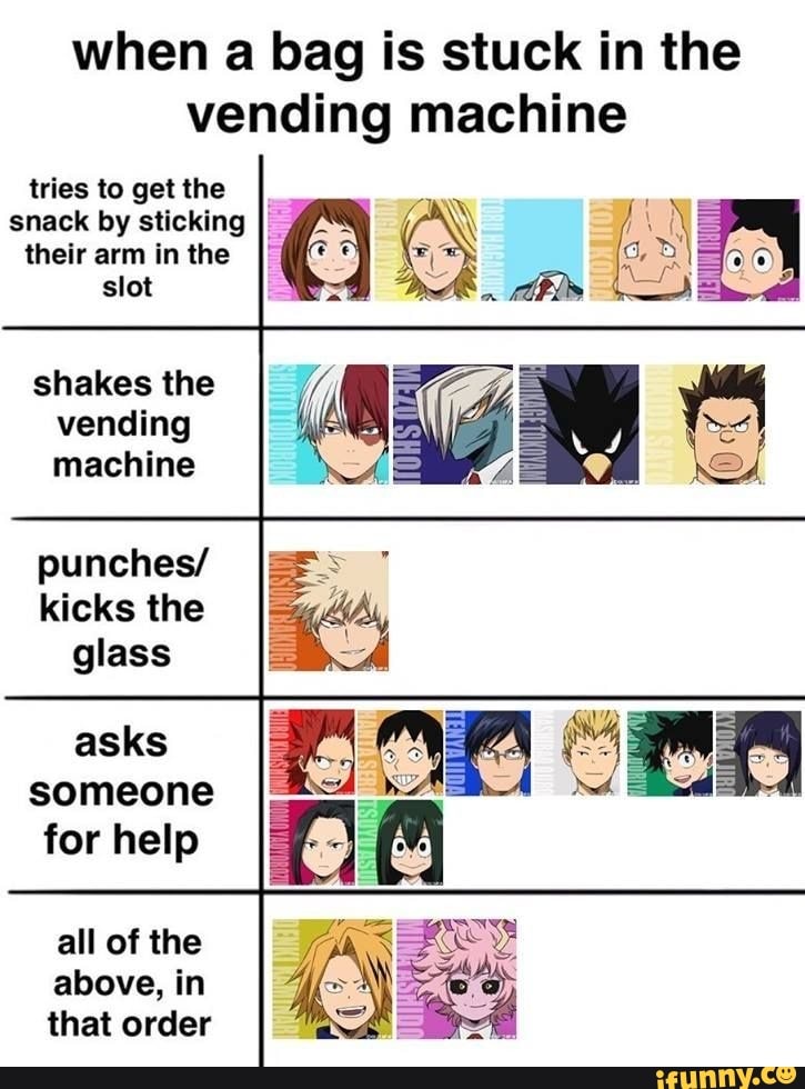 When a bag is stuck in the vending machine tries to getthe snack by ...