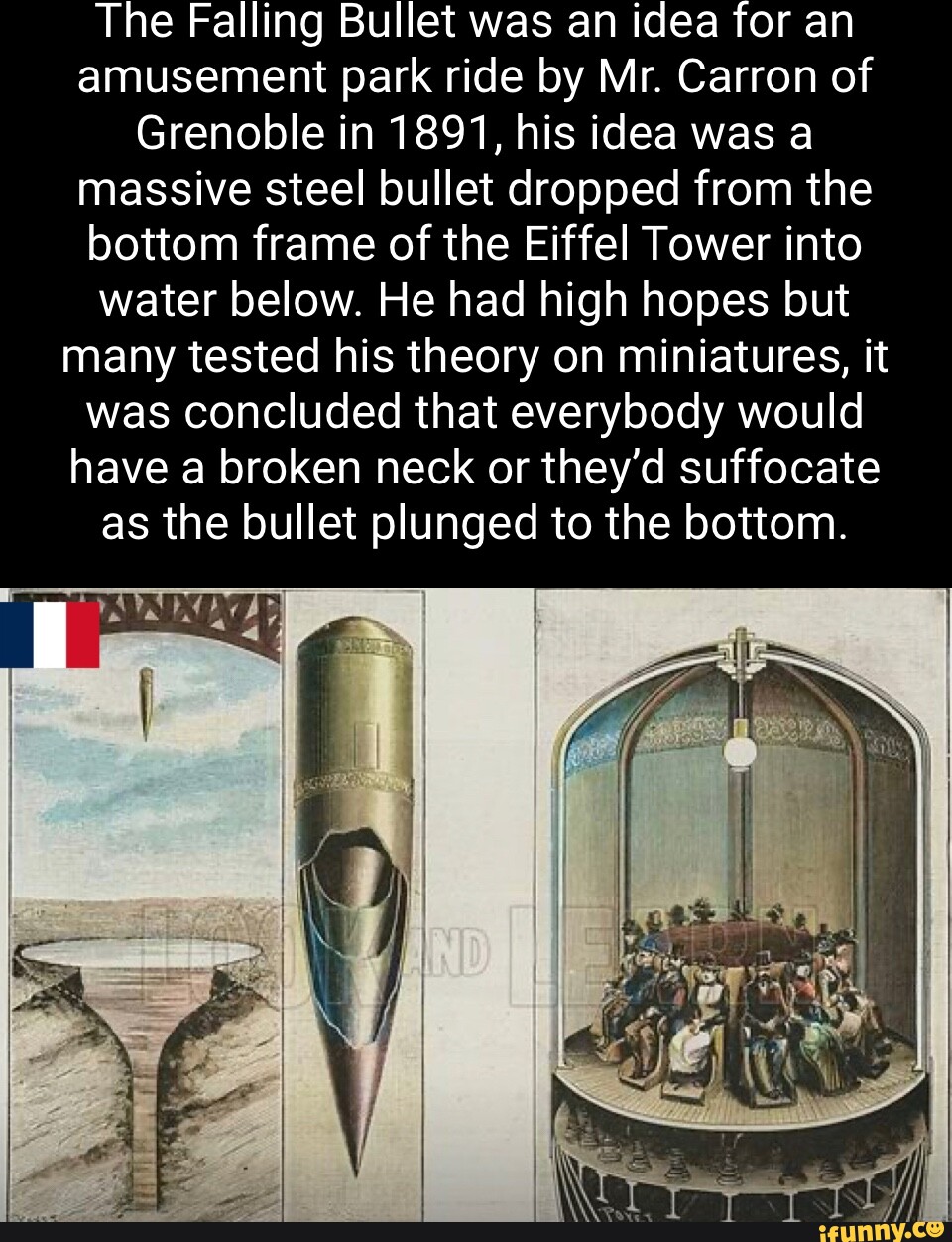 The Falling Bullet was an idea for an amusement park ride by Mr. Carron ...