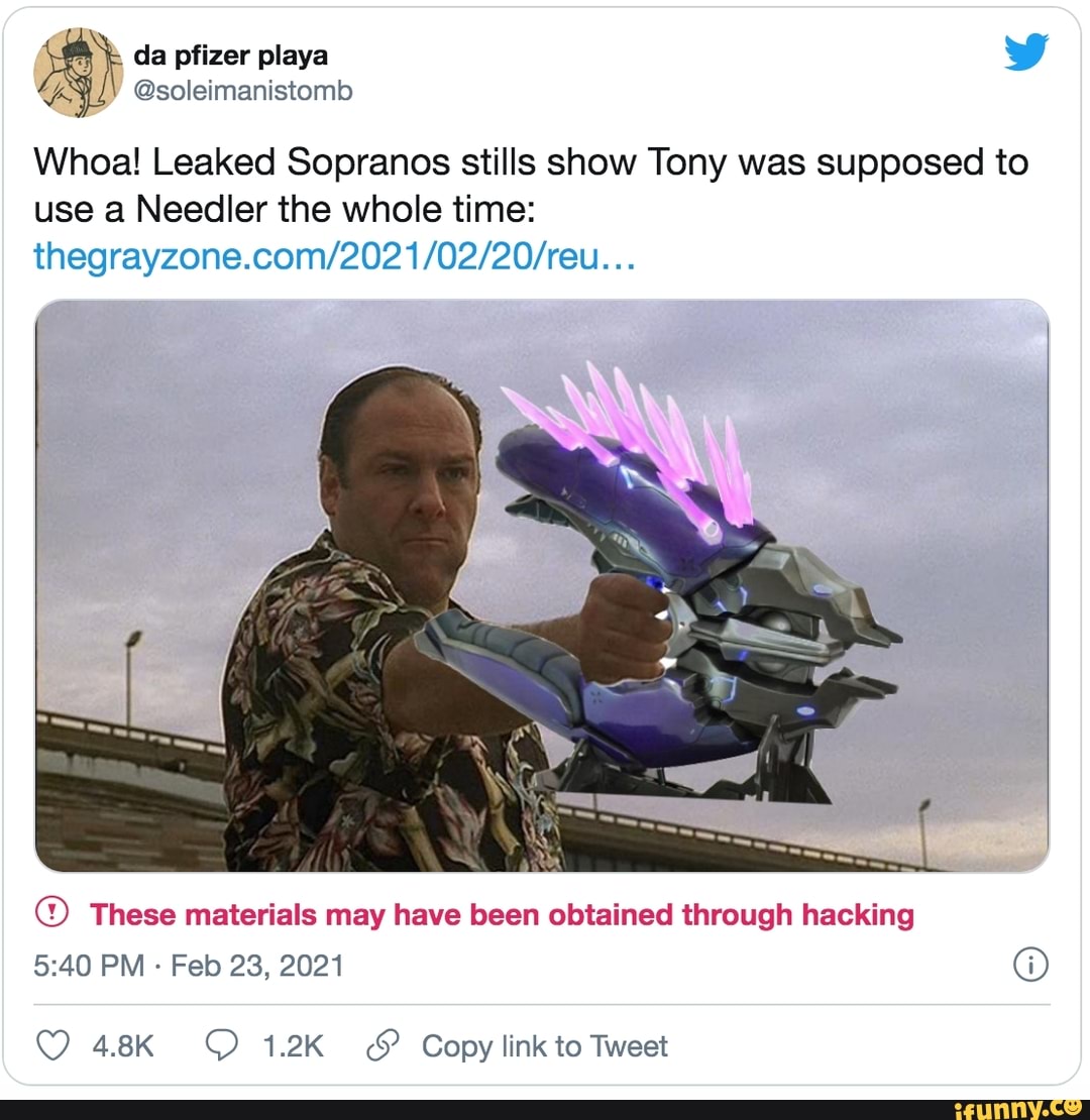 Da pfizer playa wW @soleimanistomb Whoa! Leaked Sopranos stills show ...