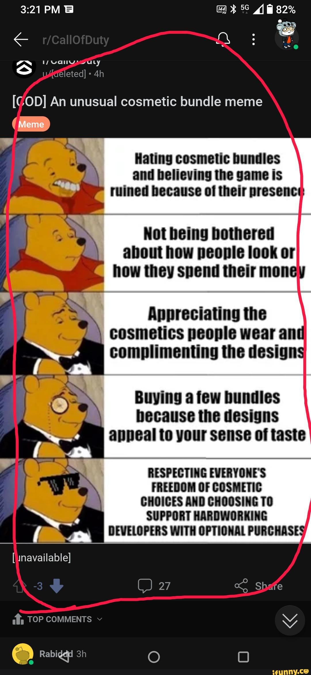 82% a: @ [GOD] An unusual cosmetic bundle meme PM BS "Meme Hating ...