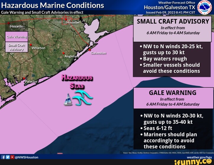 Hazardous Marine Conditions Gale Warning and Small Craft Advisories in ...