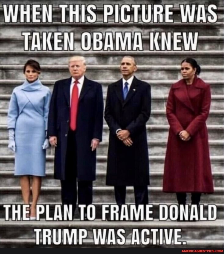 WHEU THIS PICTURE WAS TAKEN OBAMA W THE PLOW FRAME DONALD TRUMP WAS ...