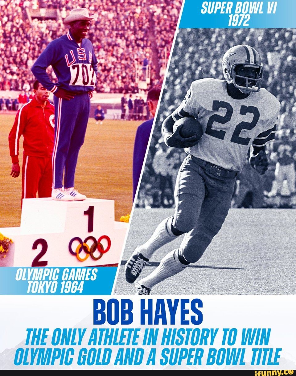 OLYMPIC GAMES TOKYO 1964 BOB HAYES THE ONLY ATHLETE IN HISTORY TO WIN OLYMPIC GOLD AND A SUPER ...