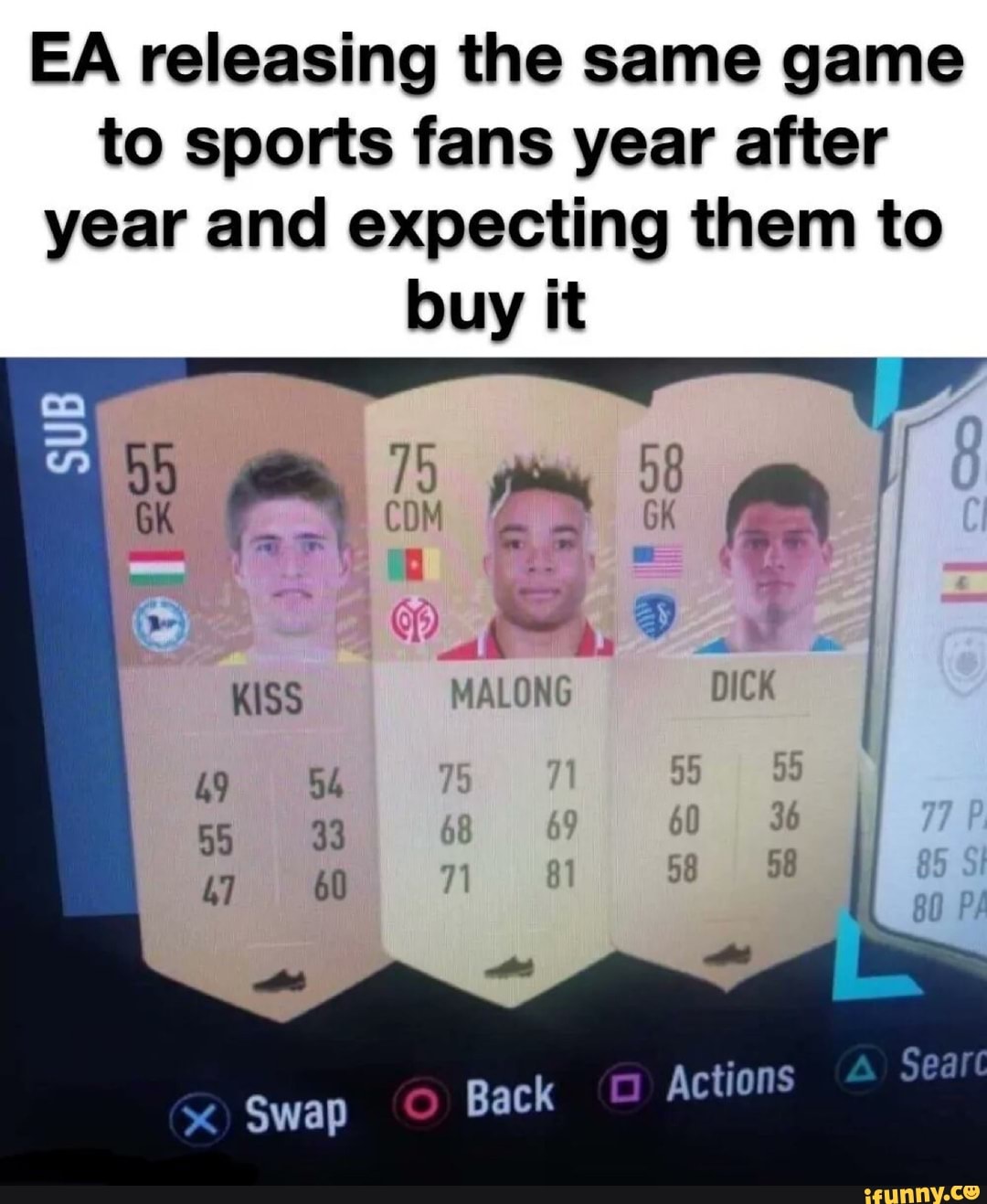 EA releasing the same game to sports fans year after year and expecting ...