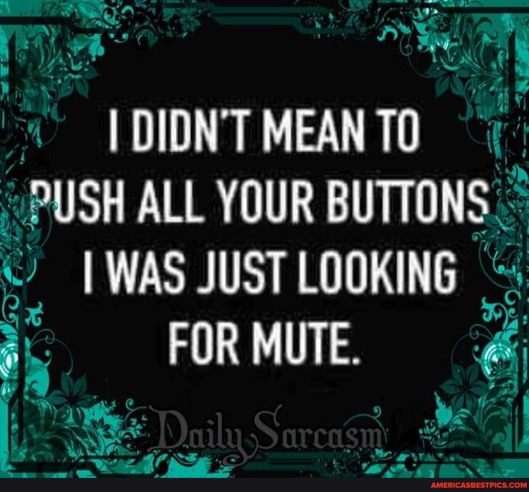 DIDNT MEAN TO PUSH ALL YOUR BUTTONS I WAS JUST LOOKING FOR MUTE ...