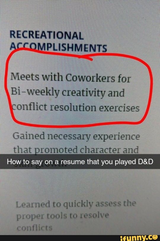 how-to-say-on-a-resume-that-you-played-d-d