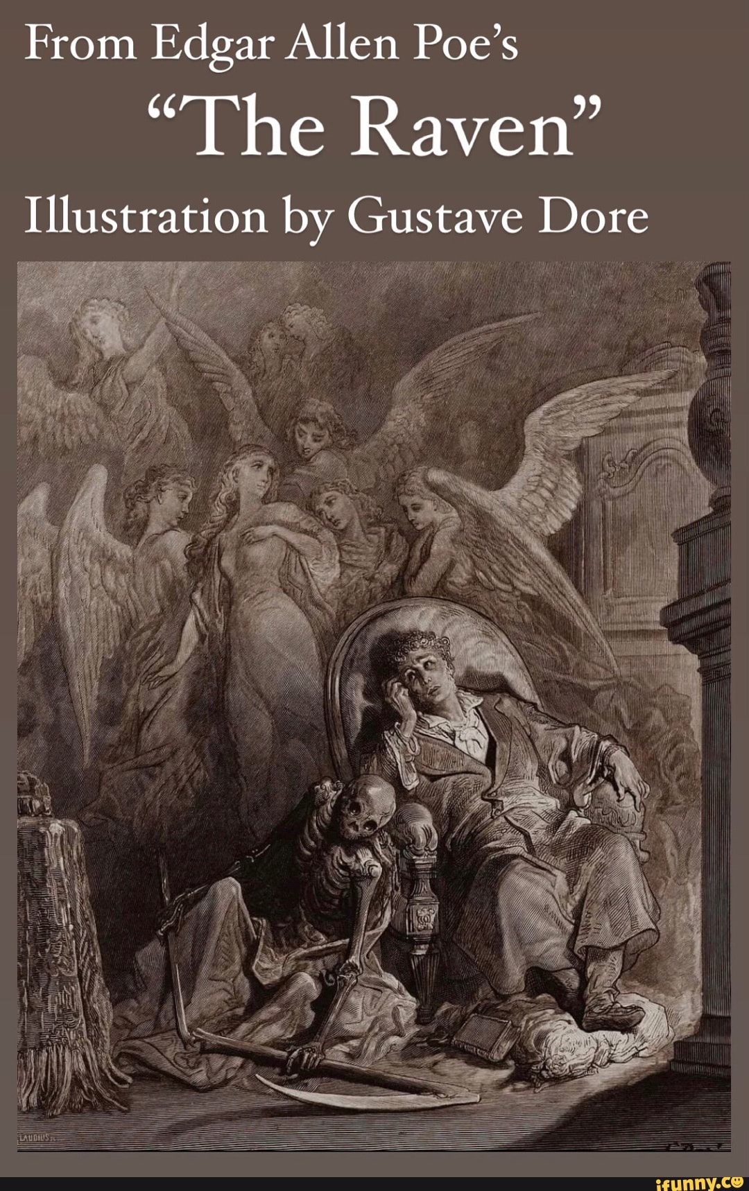 From Edgar Allen Poe's "The Raven" Illustration by Gustave Dore - iFunny