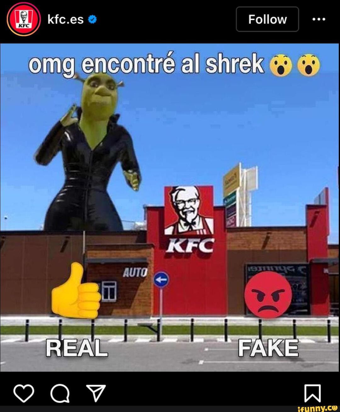 Kfc.es Follow encorire al shrek ~ ~ ~ FARE WW - iFunny