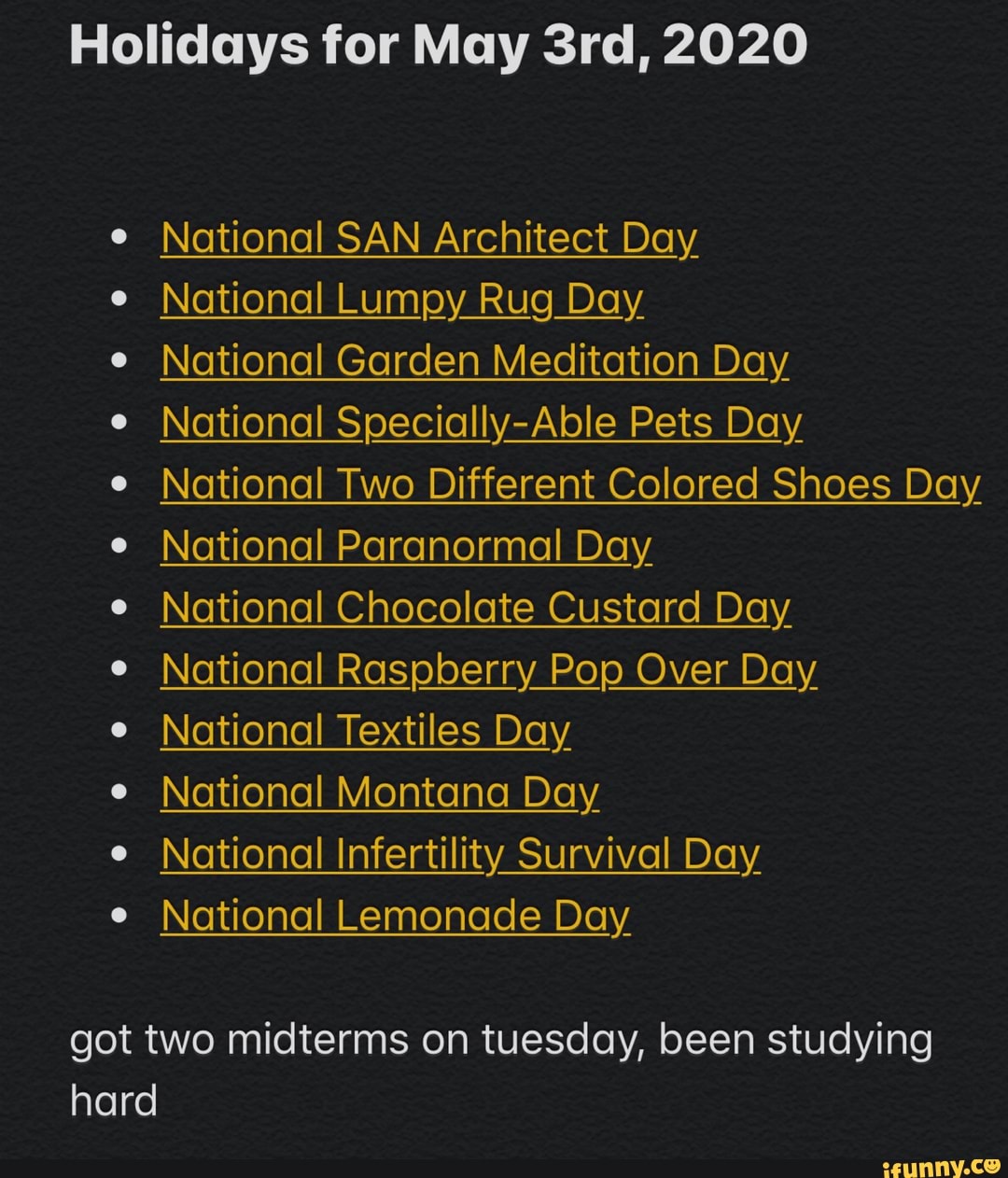 Holidays for May 3rd, 2020 e National SAN Architect Day e National ...