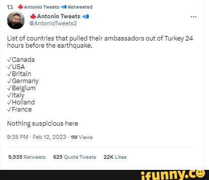 Thantonio Tweets Retweeted List of countries that pulled their ...