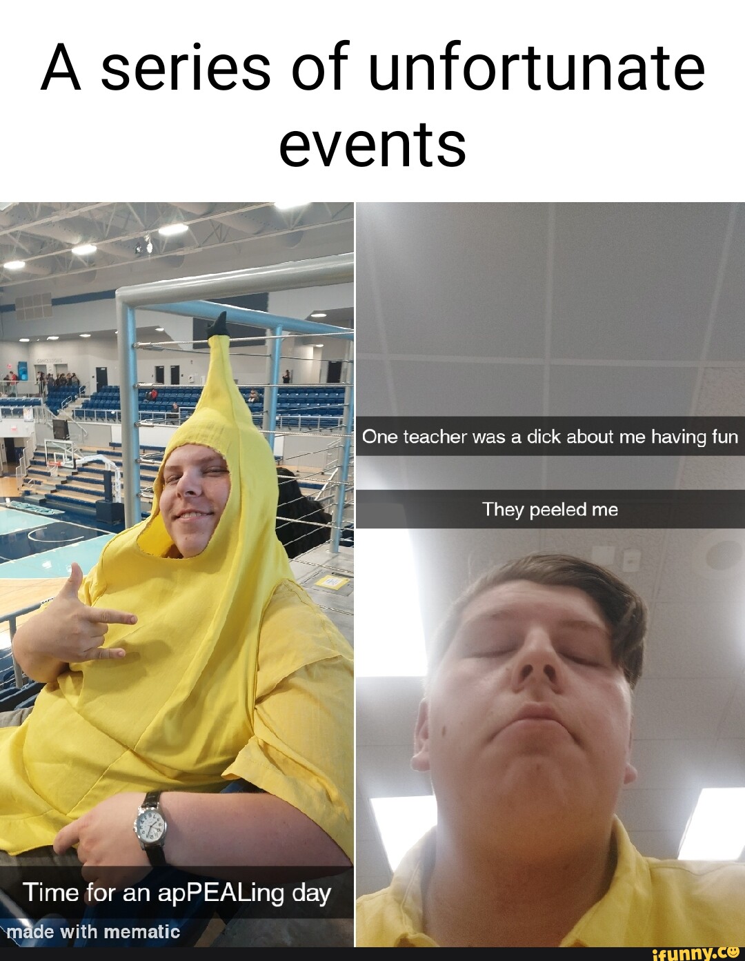 A series of unfortunate events One teacher was a dick about me having ...