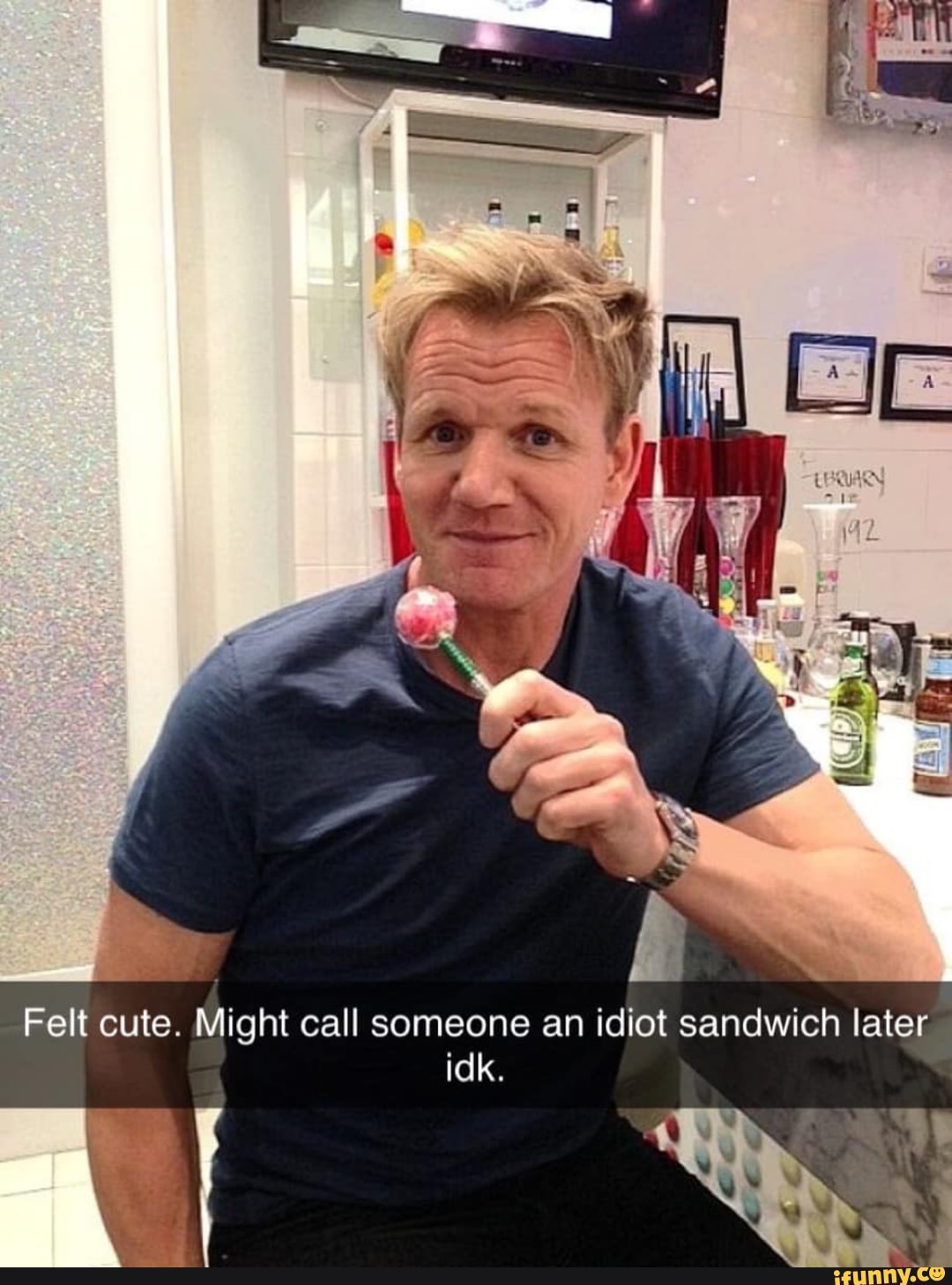 Felt cute. Might call someone an idiot sandwich later idk. - iFunny