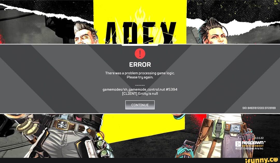 ERROR There was a problem processing game logic. Please try again. #5394 [CLIENT] Entity is null ...