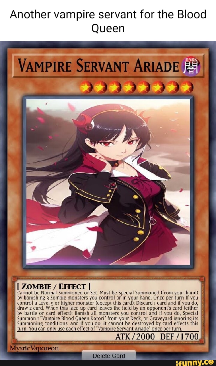 Another vampire servant for the Blood Queen DARK DE [ ZOMBIE / EFFECT I ...